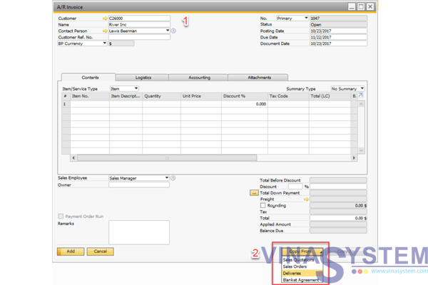 SAP Business One - User Guide for A/R Invoice